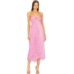 A.L.C. | Dresses | Alc Angelina Plisse Satin Pleated Dress In Chateau Rose | Poshmark